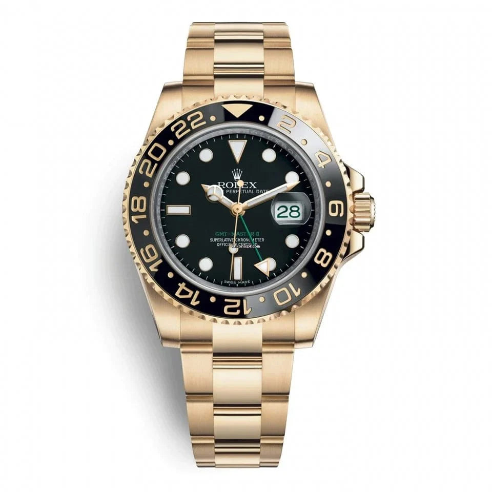 ROLEX Watch GMT-Master II 116718LN Yellow Gold Black Dial – Men's Shop-WB